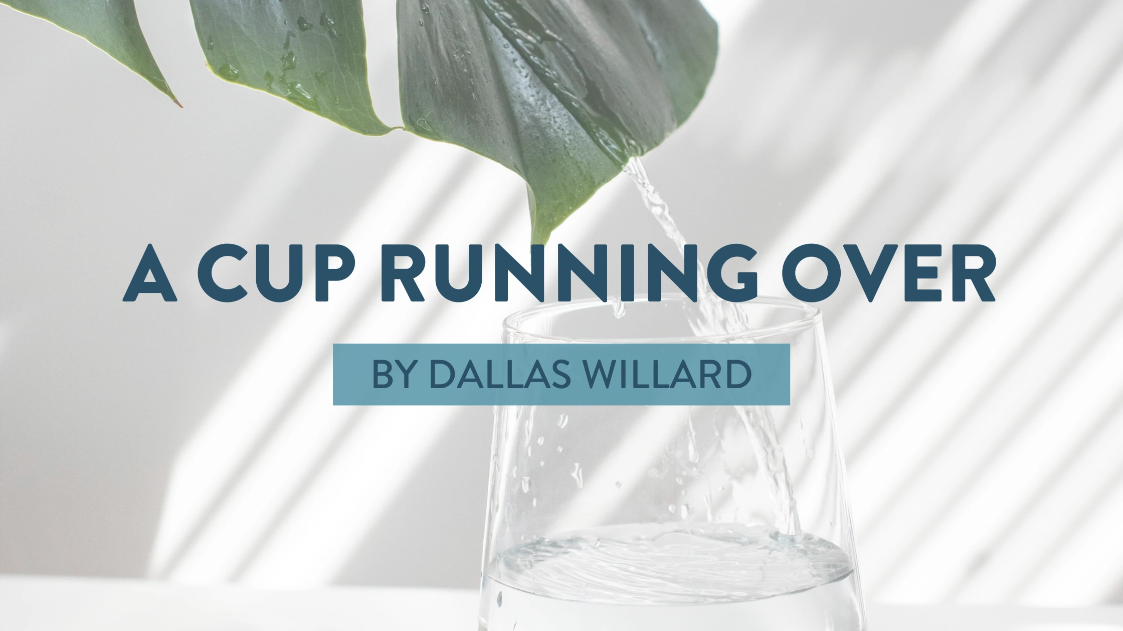 A Cup Running Over - Soul Shepherding