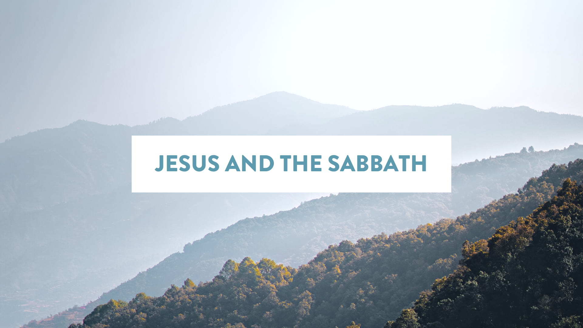 Jesus and the Sabbath - Soul Shepherding